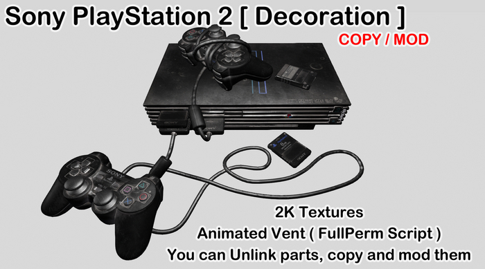 Second Life Marketplace - PlayStation 2 [ Decorative Gaming System ]